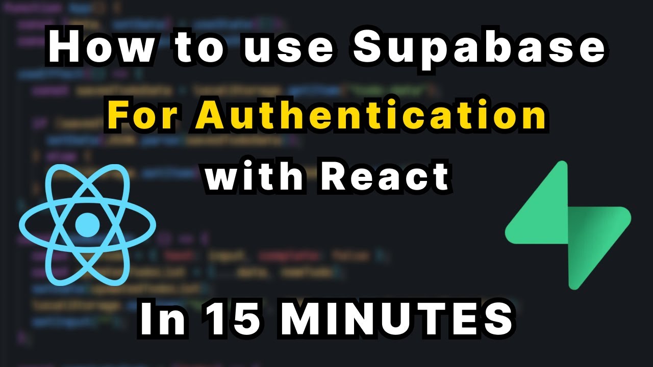 How To Use Supabase For Authentication With Reactjs Youtube