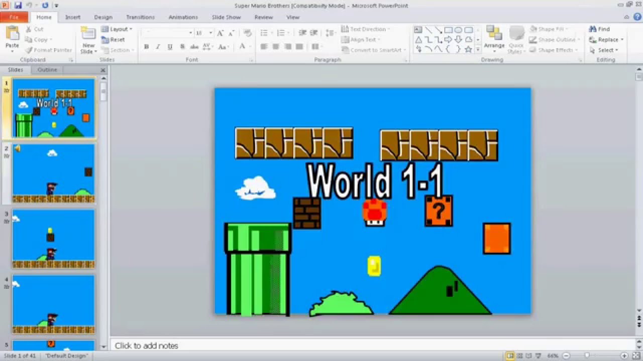 How I Made Super Mario Bros Powerpoint Youtube