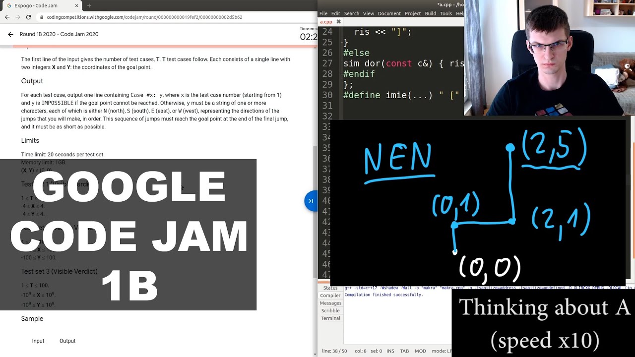 Google Code Jam 2020 1b Screencast Commentary Youtube