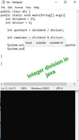 Division In Java Program Integer Division In Java Modular