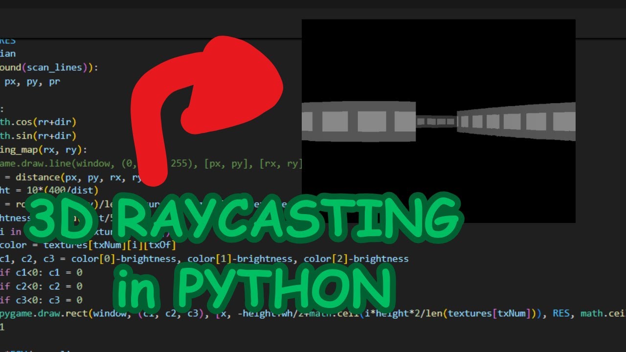 Raycasting In Python With Pygame Youtube