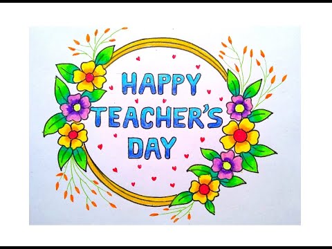 How To Draw Teachers Day Special Drawing Easy Happy Teachers Day