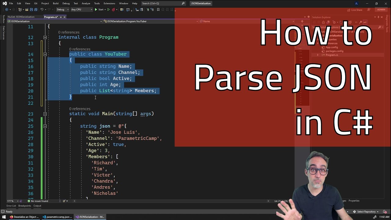 How To Parse Json Data In C Coding Gems Youtube