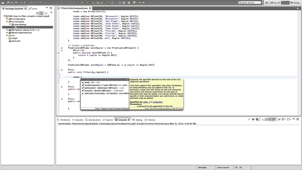 Screencast 6 Filtering Collection In Java8 Youtube