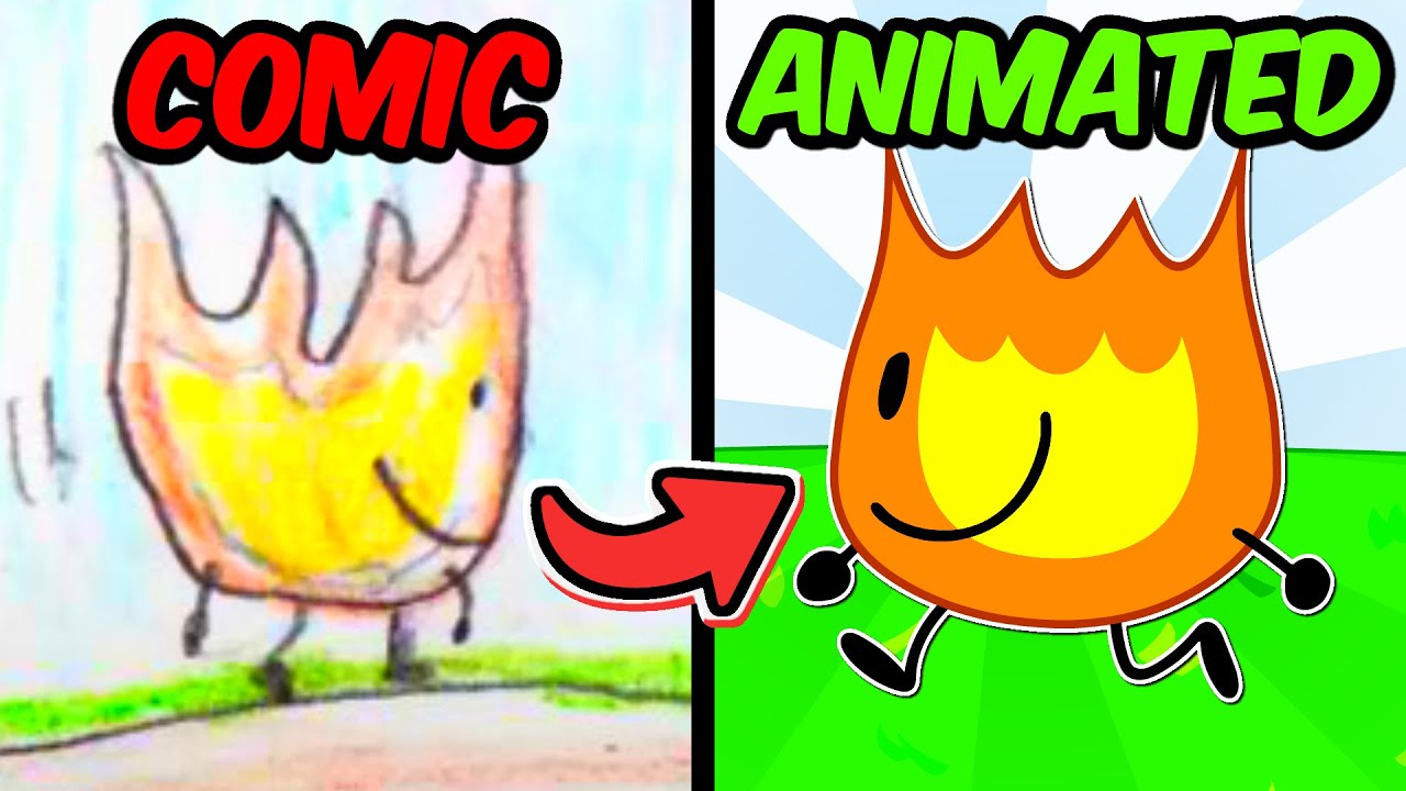 Every Bfdi Firey Comic Animated Youtube