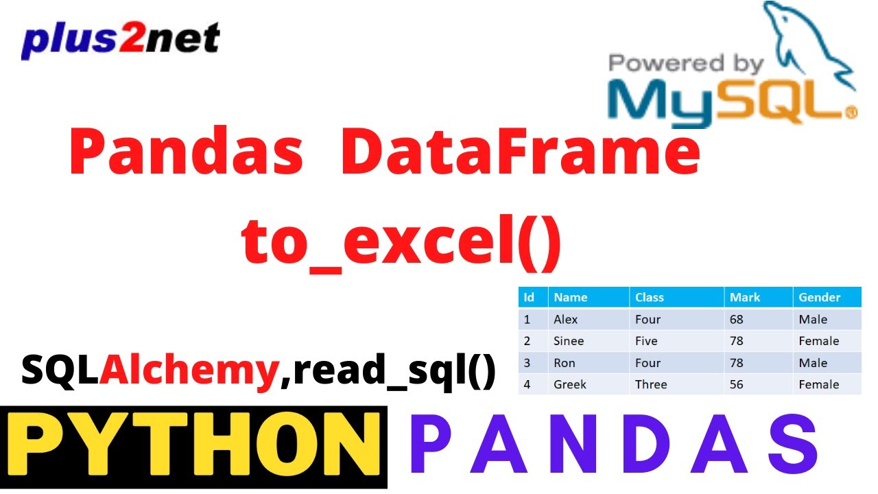 Python Pandas Dataframe To Create Excel File Using Mysql Sample Table