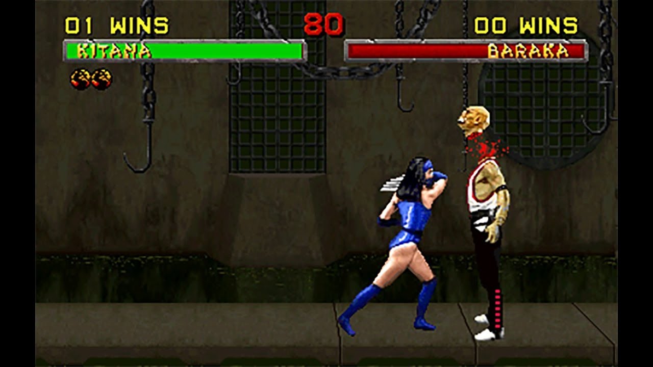 Mortal Kombat Ii Moves Kitana Fan Slice Fatality Youtube