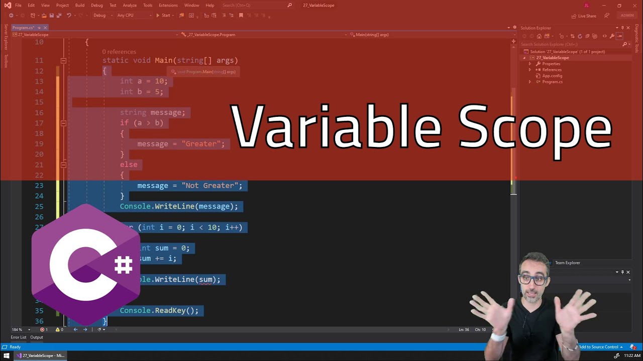 6 5 Variable Scope Learning C Youtube