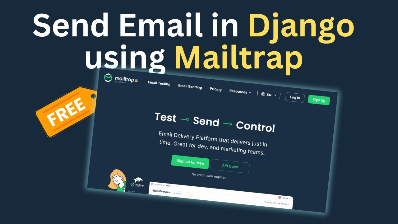 Send Email In Django Using Mailtrap Youtube