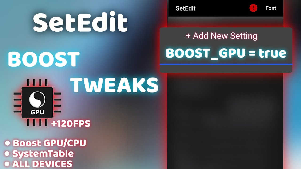 Boost Cpu Gpu Performance Setedit Tweaks 90fps No Root Youtube