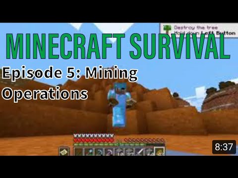 Minecraft Survival Episode 5 Mining Operations Youtube