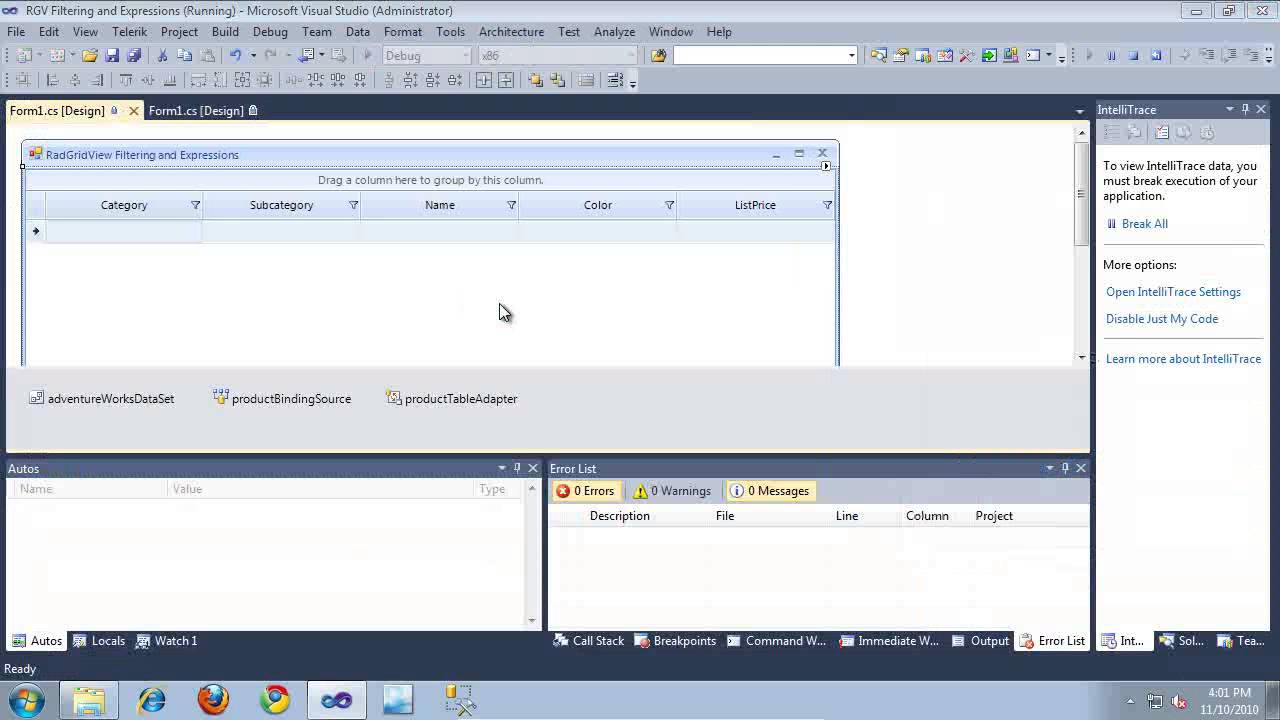 Filtering And Expressions In Radgridview For Winforms Youtube