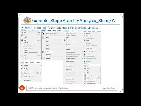 Lecture 13 Introduction To Geostudio Application Of Slope W Youtube