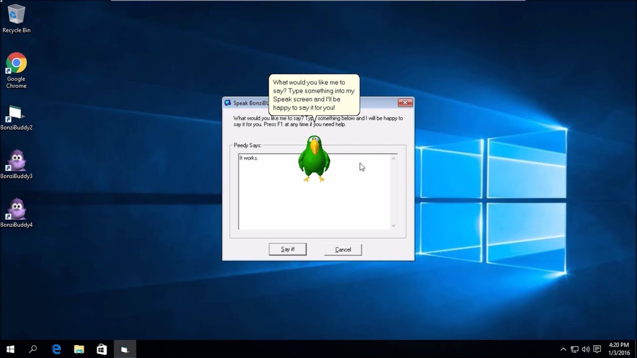 Bonzi Buddy On Windows 10 Youtube
