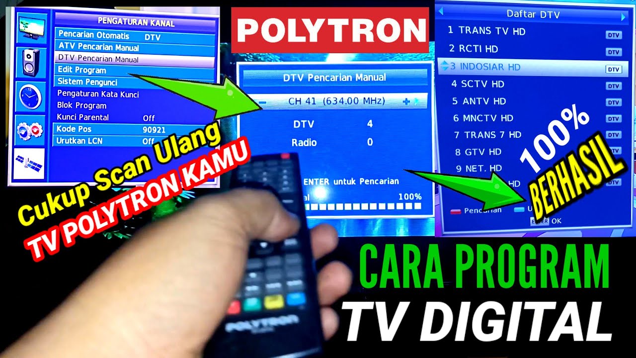 Cara Program Tv Polytron Tidak Ada Sinyal Youtube