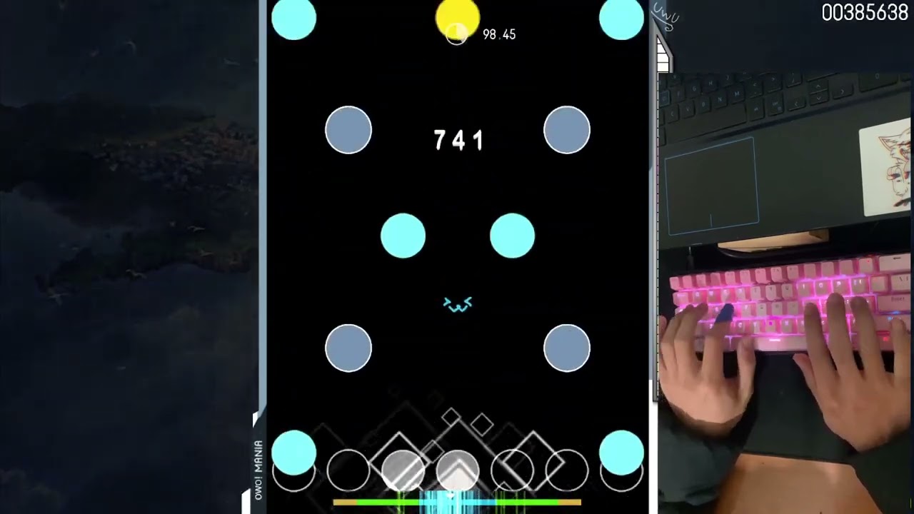 7 Keys Playing Osu Mania With Bandage On Finger Map Link In Desc