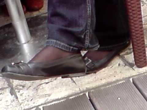 Nylon Feet Candid Shoeplay Youtube