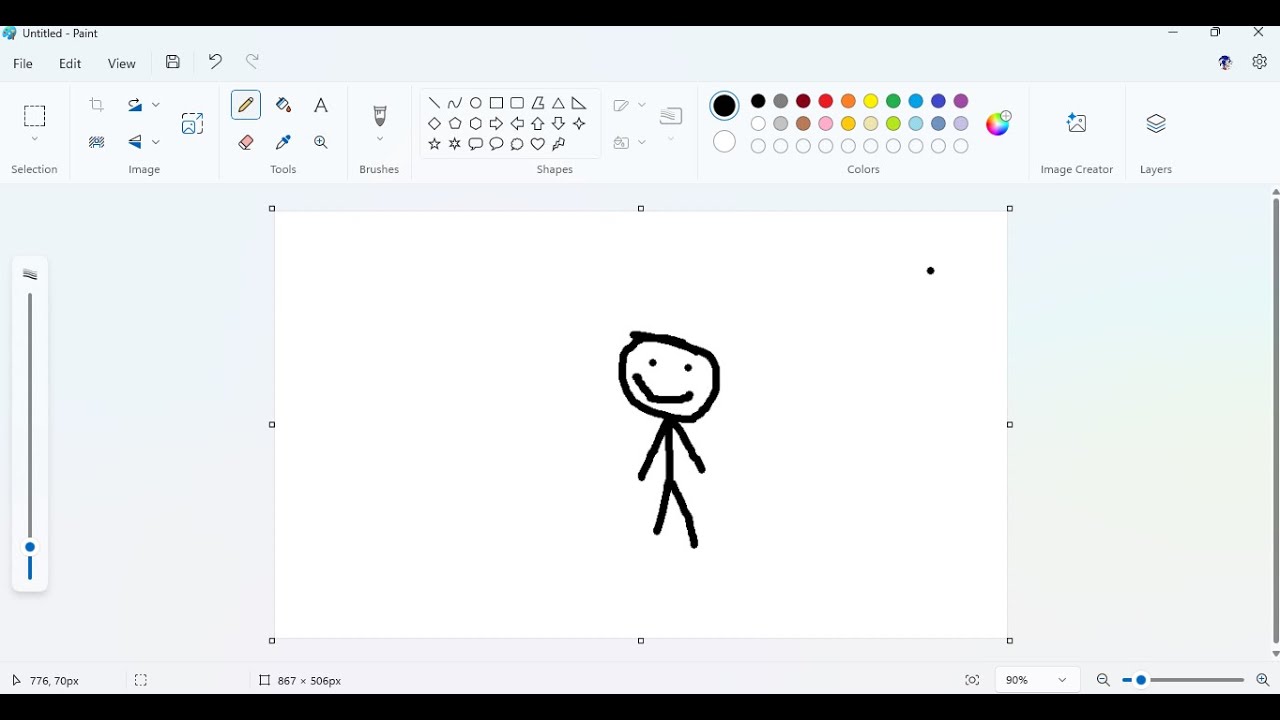 How To Draw A Stick Man On Microsoft Paint Stickman Youtube
