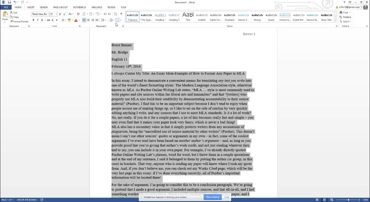 Mla Endnote Format Examples Vsecentury