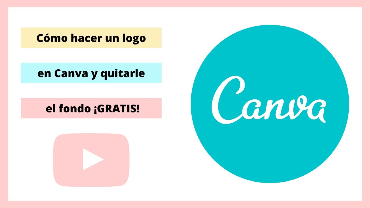 Cómo Hacer Un Logo En Canva Y Quitarle El Fondo Gratis Youtube