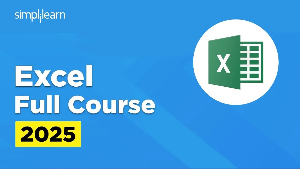 Excel Full Course 2026 Excel Tutorial For Beginners Microsoft Excel