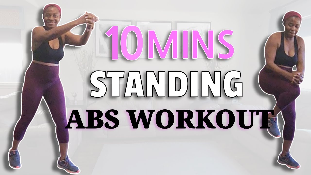 10 Minutes Standing Abs Core Workout Youtube
