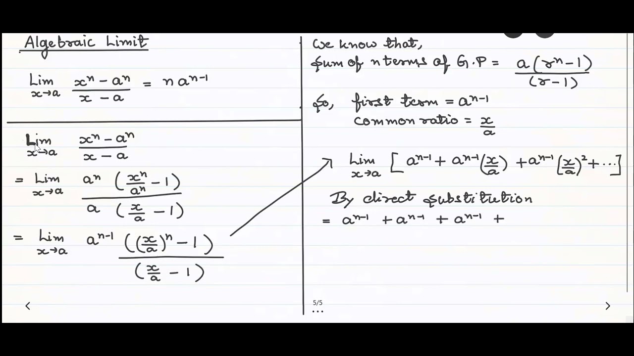 Algebraic Limit Youtube