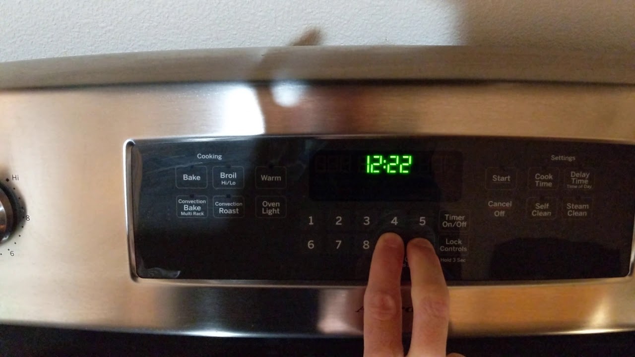 How To Set The Clock On A Ge Stove Youtube