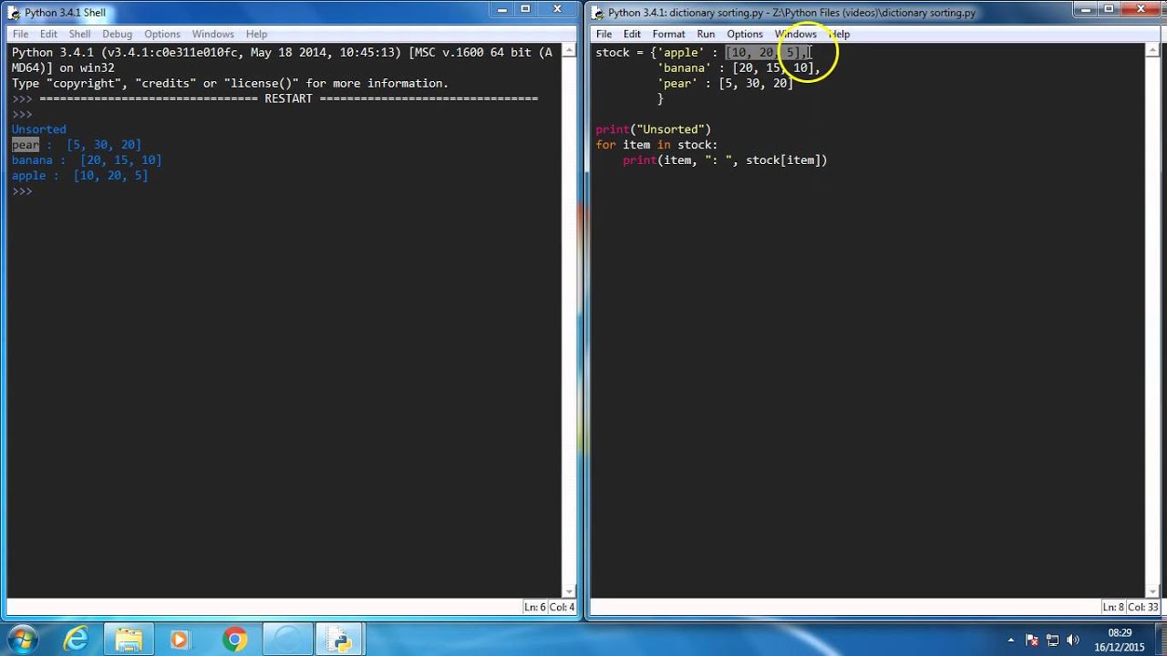 Python Sort Dictionary Monopole