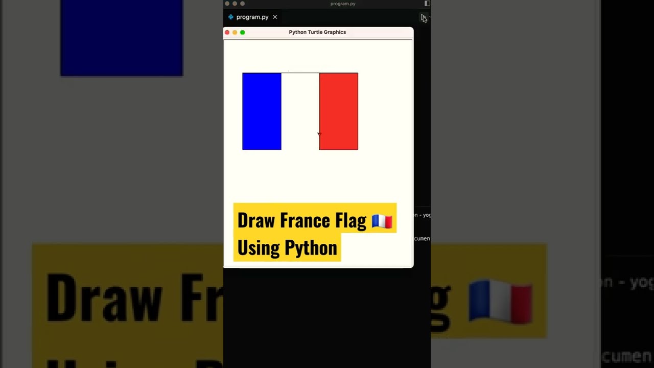 Love Coding Status пёџ пёџ Create France Flag рџ рџ Using Python Turtle рџђў