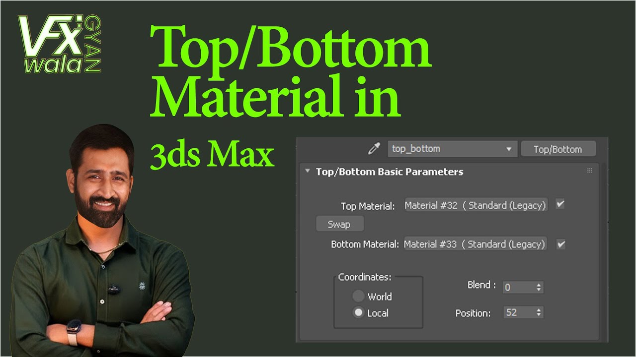 Top Bottom Material In 3ds Max Hindi Tutorial Youtube
