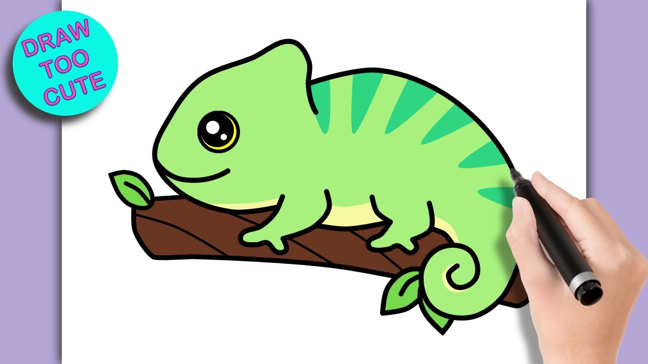 How To Draw A Cartoon Chameleon At Oliver Goodisson Blog