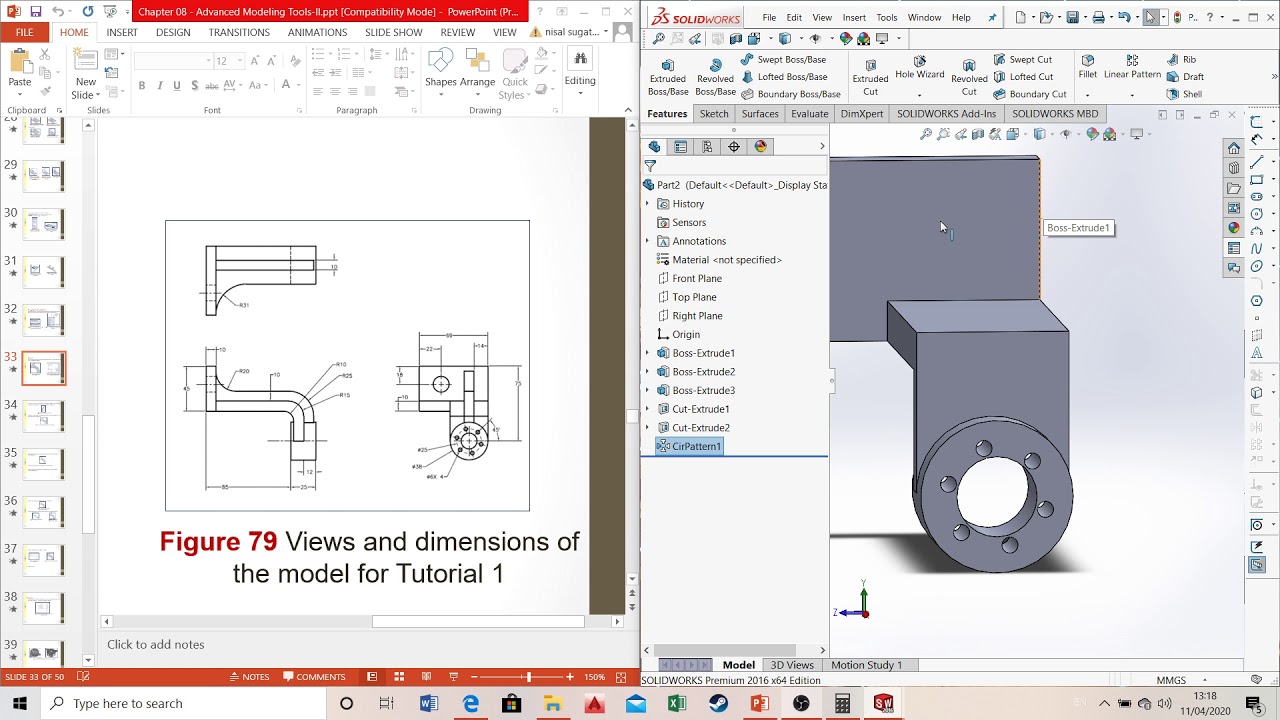 Chapter 8 Solidworks Tutorial 1 Youtube