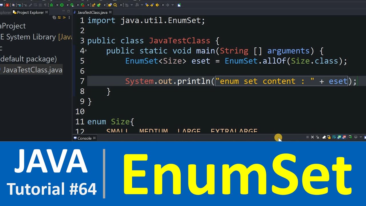 Java Tutorial 64 Java Enumset Class With Examples Set Data