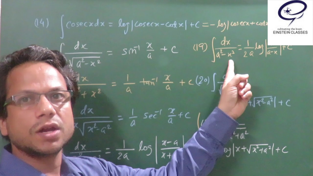 Class 12 Maths Integration Part 1 All Integral Formulae By Einstein