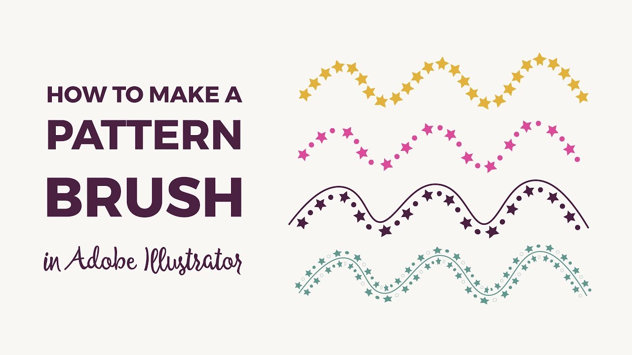 How To Make A Pattern Brush In Illustrator Youtube