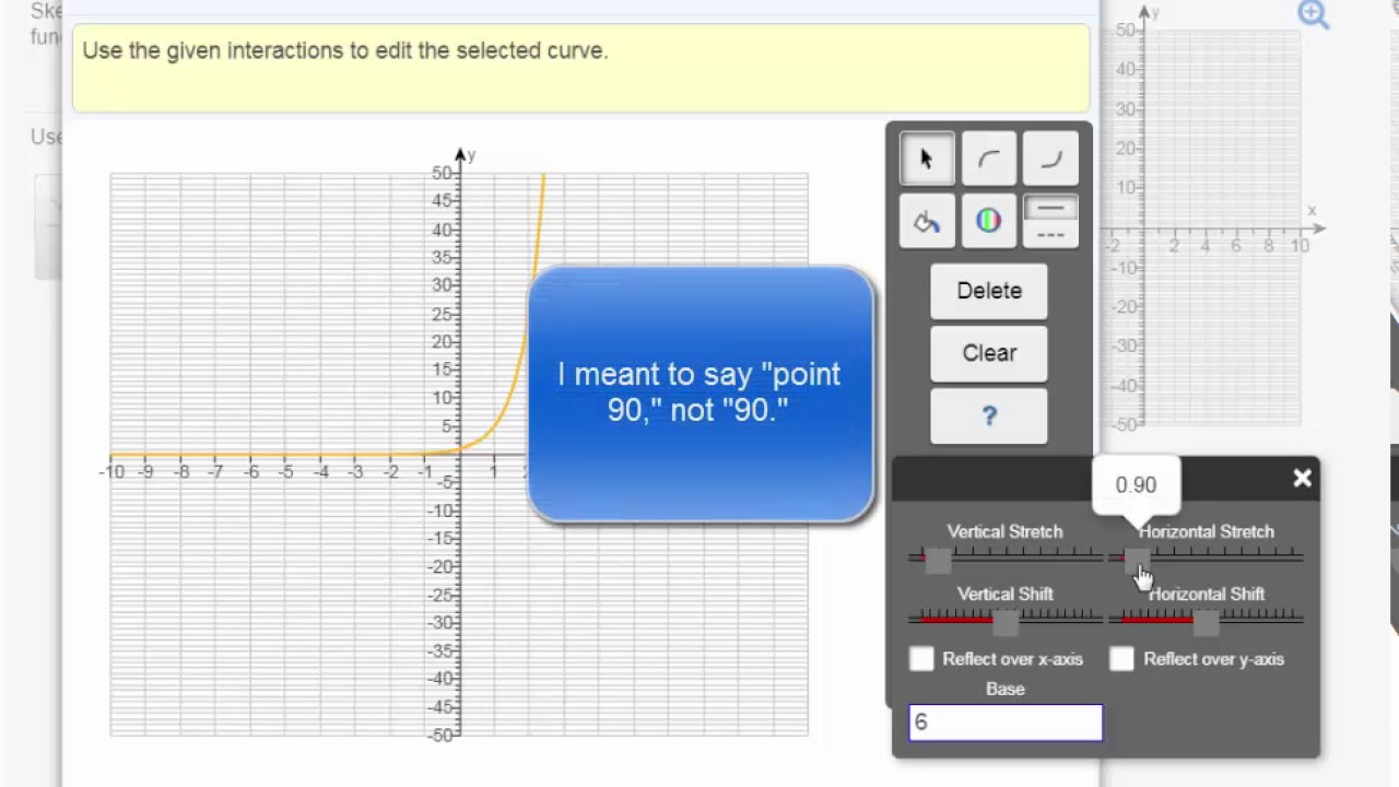 Graphing Exponential Functions On Mathxl Youtube
