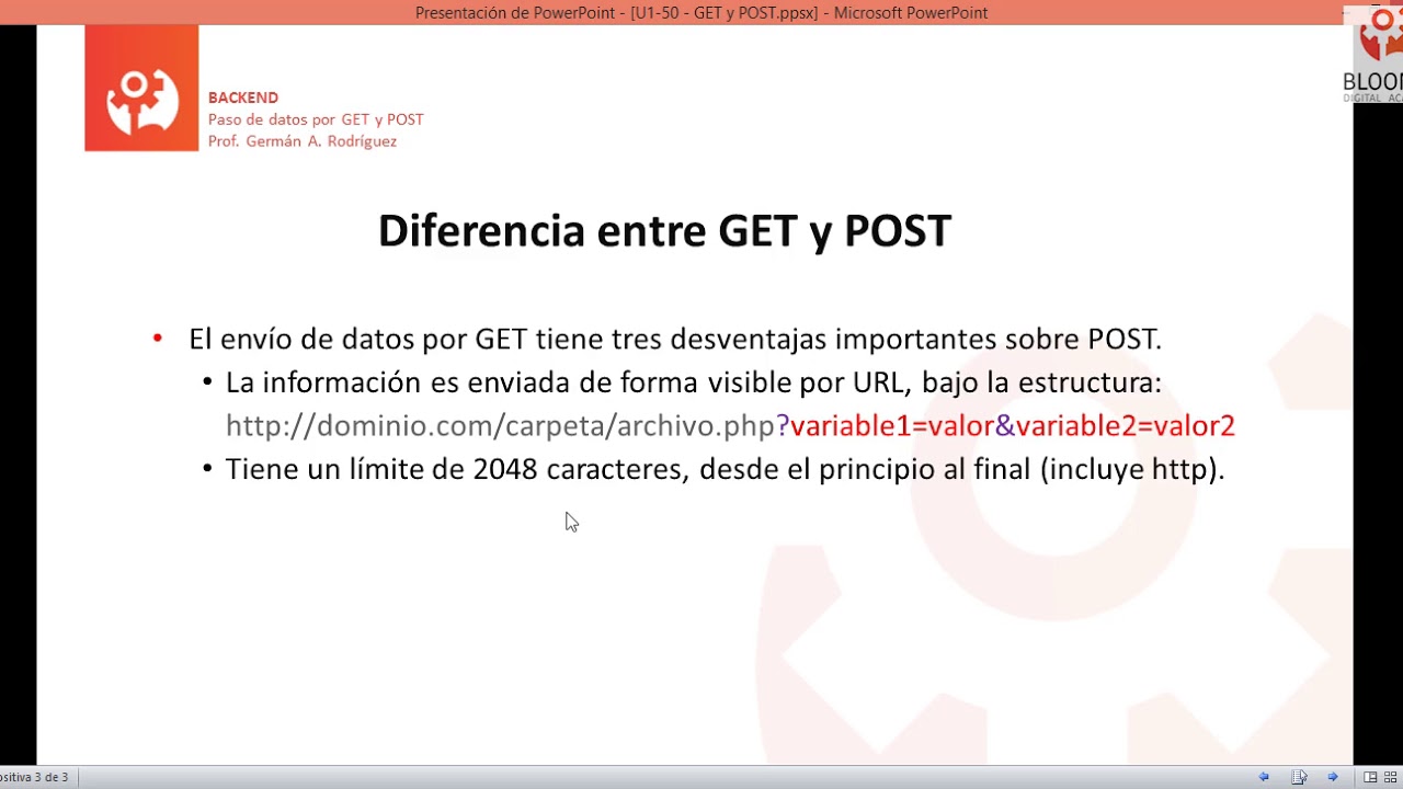 Curso Backend U1 43 Paso De Datos Entre Documentos Get Y Post Php