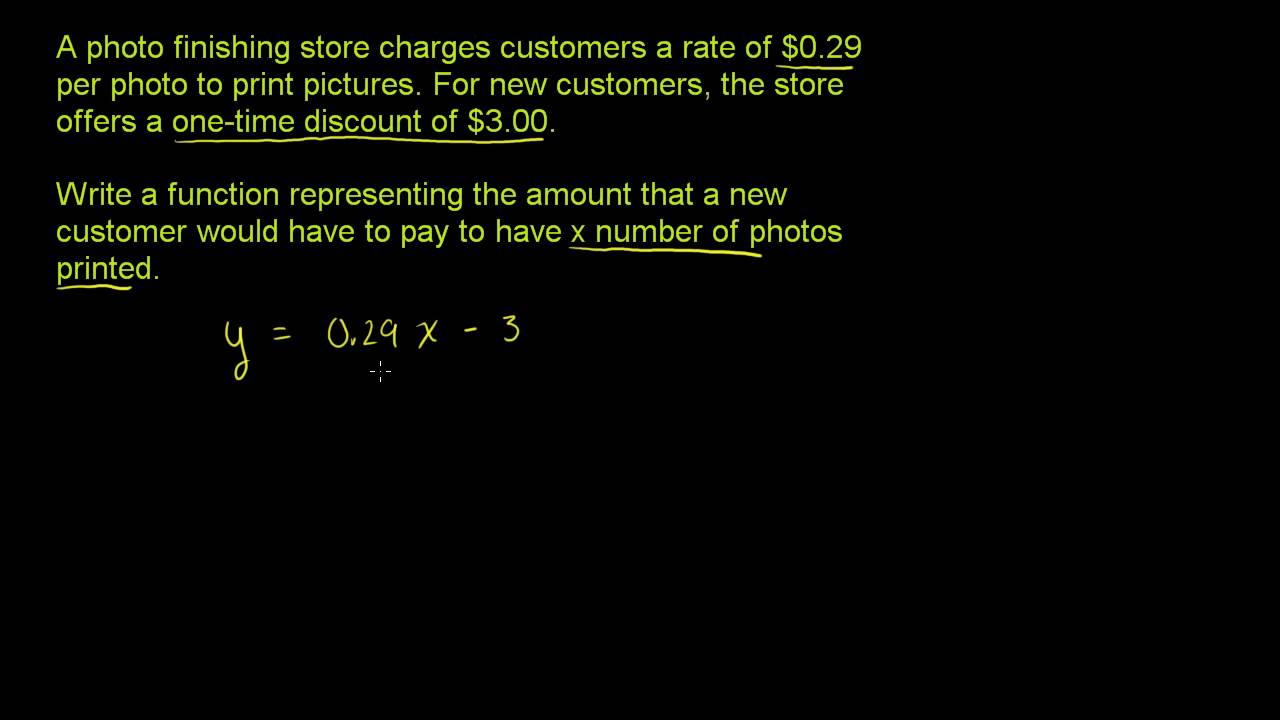 Basic Linear Function Youtube