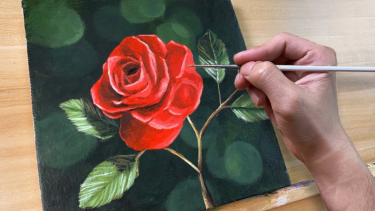 Acrylic Rose Painting Tutorial Easy And Beautiful Infoupdate Org
