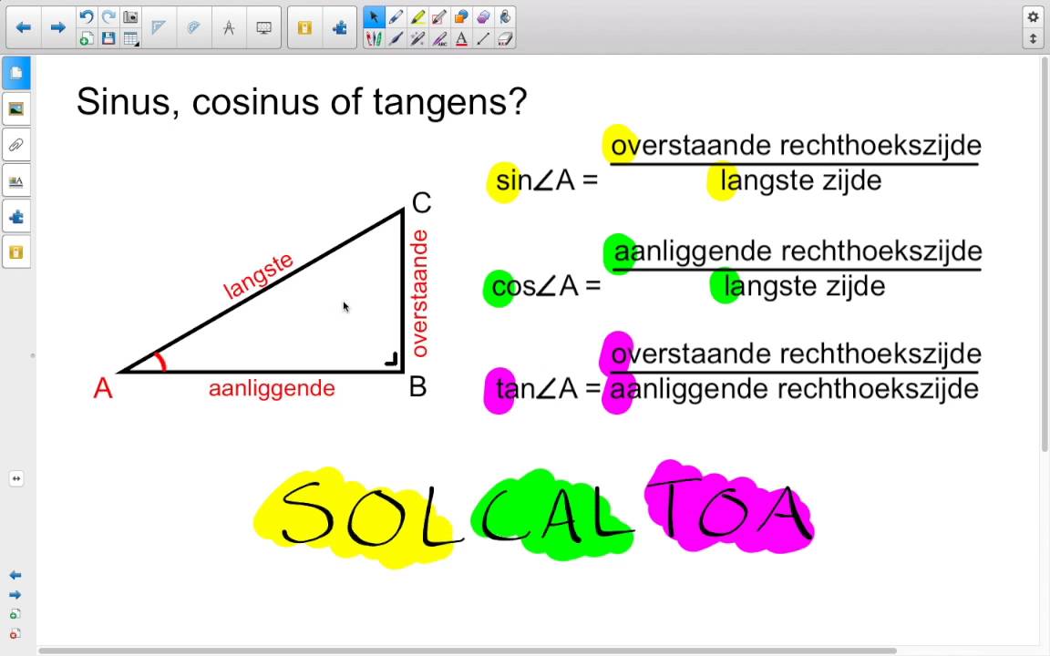 Sinus Cosinus Of Tangens Gebruiken Om Een Hoek Te Berekenen Youtube