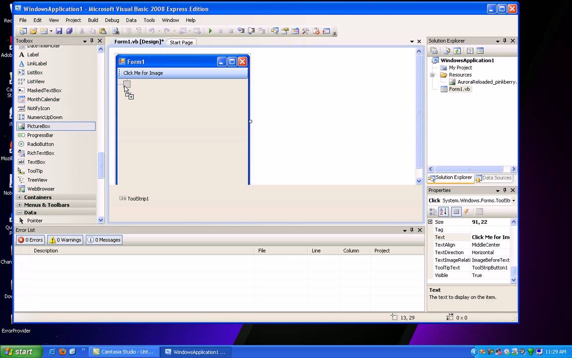 Visual Basic Button Image Youtube