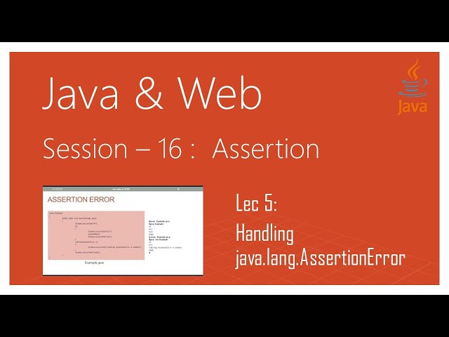 Exception Handling Assertion In Java Exception Handling