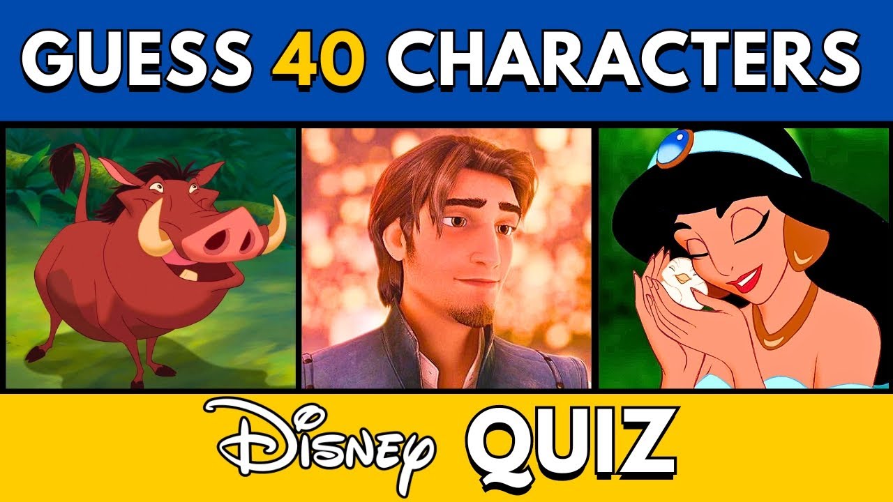 Guess The Disney Characters Name These 40 Disney Characters Youtube