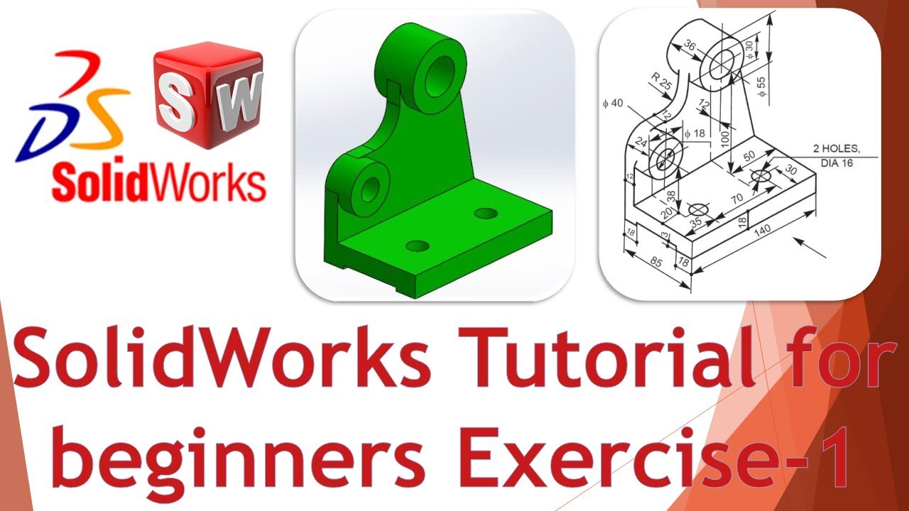 Solidworks Tutorial For Beginners Exercise 1 Youtube