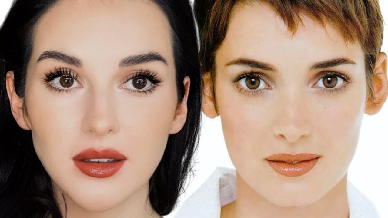 Winona Ryder Inspired Makeup Tutorial Classic Red Lip No Makeup