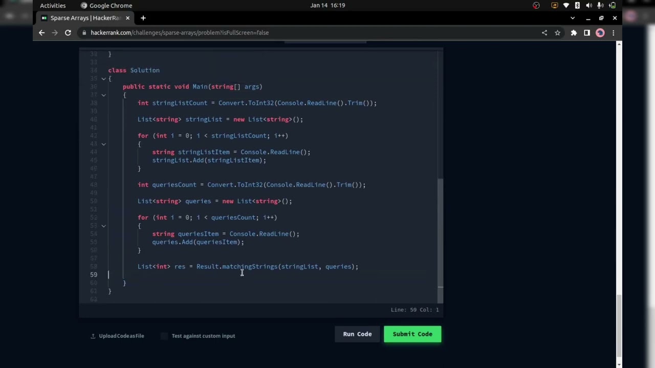 Sparse Array In Big O N Hackerrank C Dsa Youtube