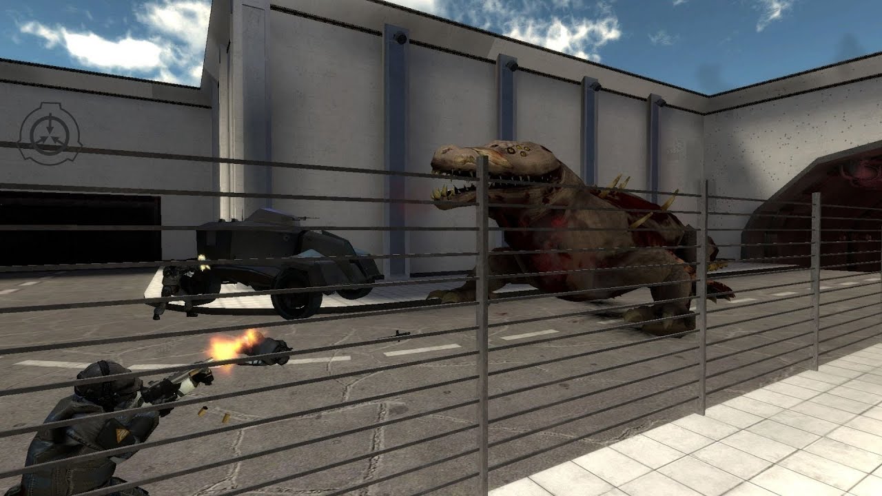 Scp Containment Breach Gate B Battle In Gmod Youtube