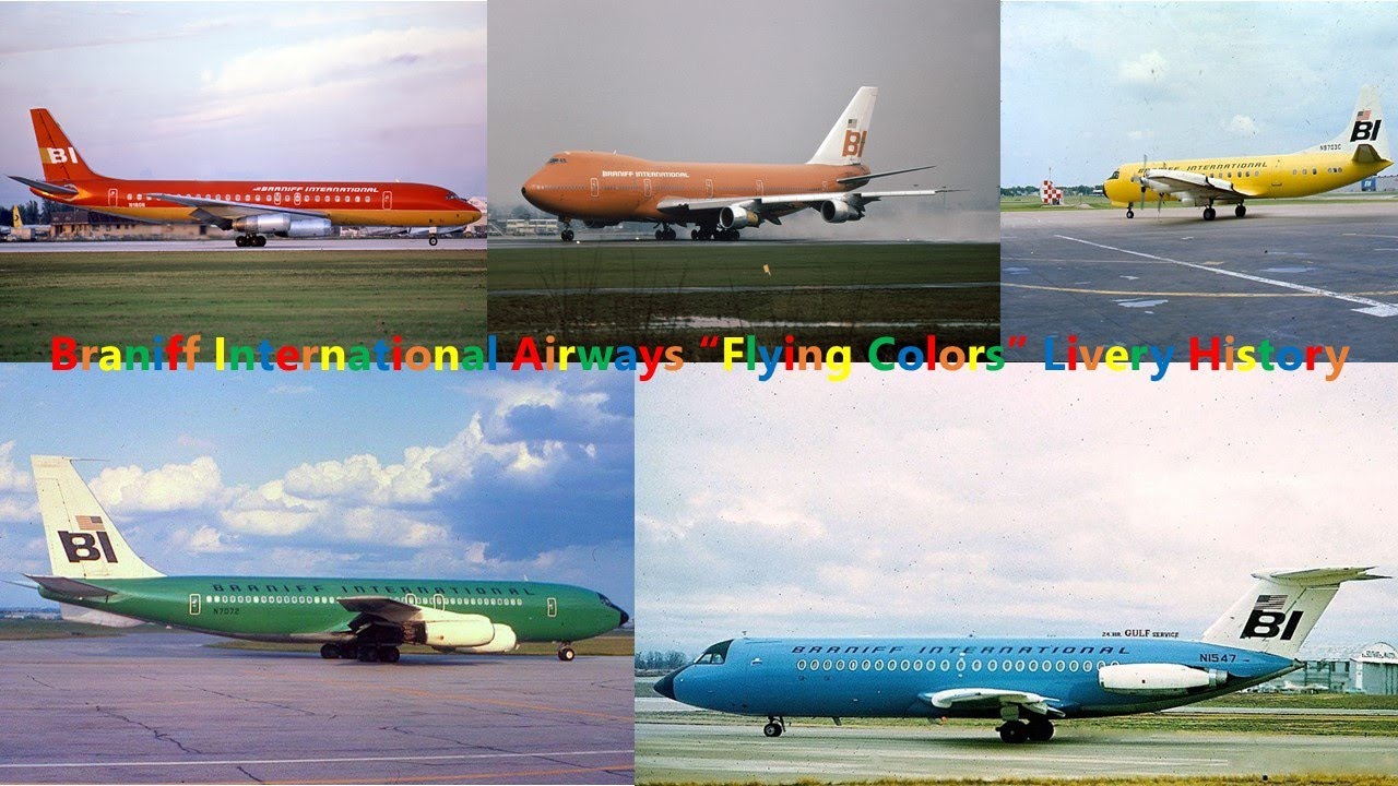 Braniff International Airways Flying Colors Livery History Youtube