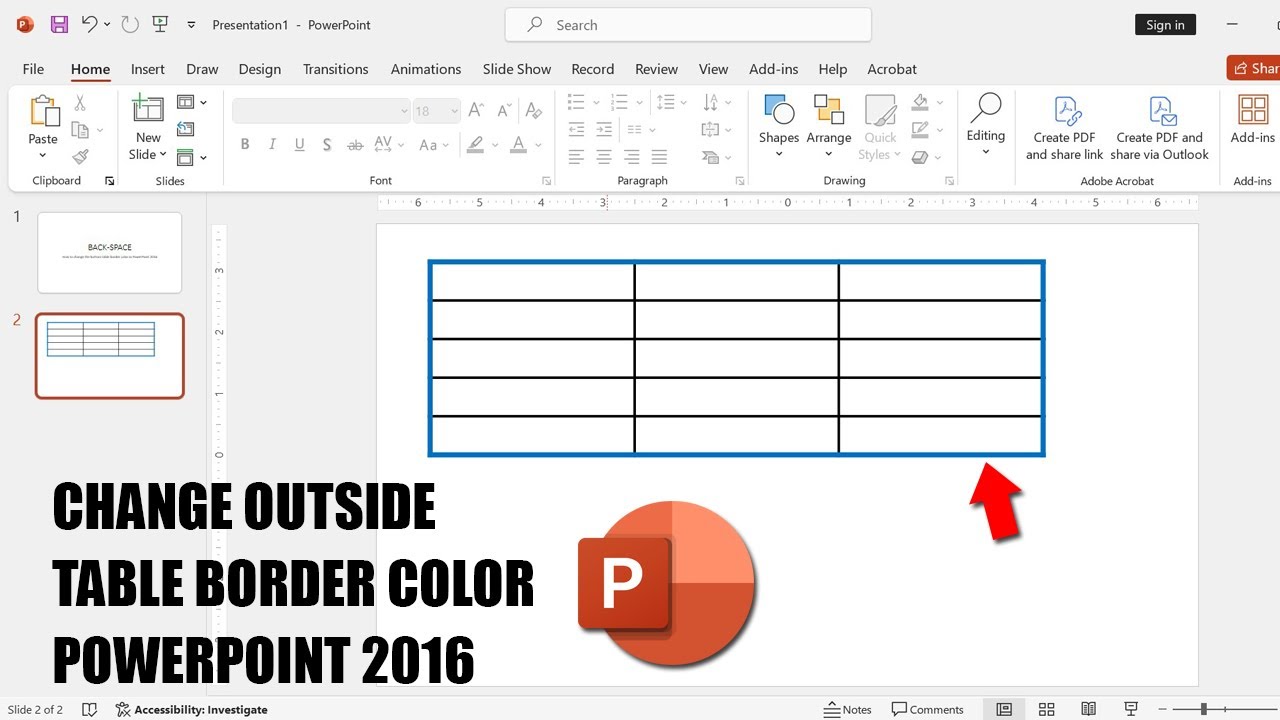 How To Change Table Border Color On Powerpoint At David Montelongo Blog